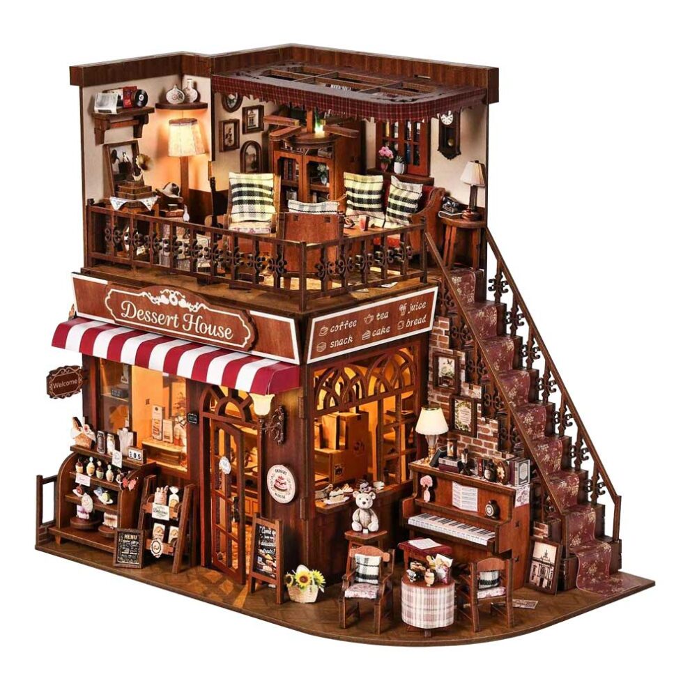 Corner Dessert House DIY Miniature Dollhouse - CraftDIYKit